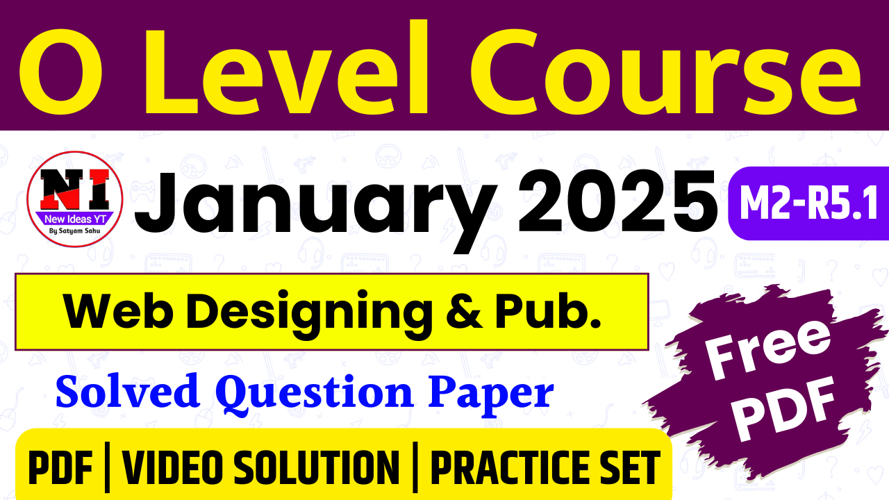 NIELIT O Level Previous Years paper With Solutions :: NIELIT O Level ...